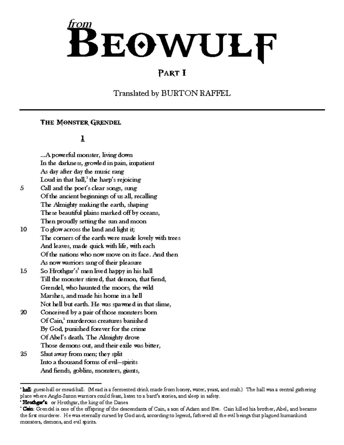Beowulf (ENG 101) - Epic Poem Analysis and Key Themes - Studocu