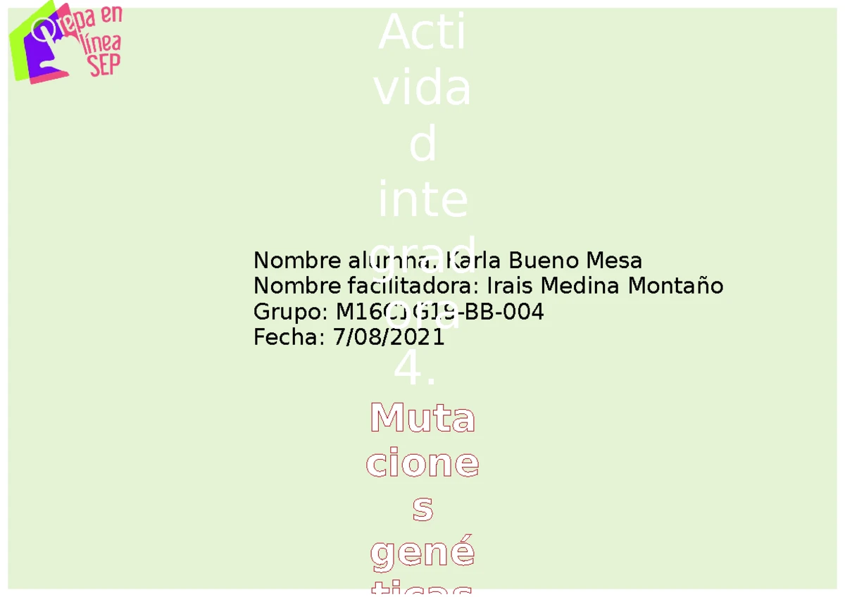 Módulo 16 semana 2 Actividad Integradora 3 Prepa en Línea SEP ...
