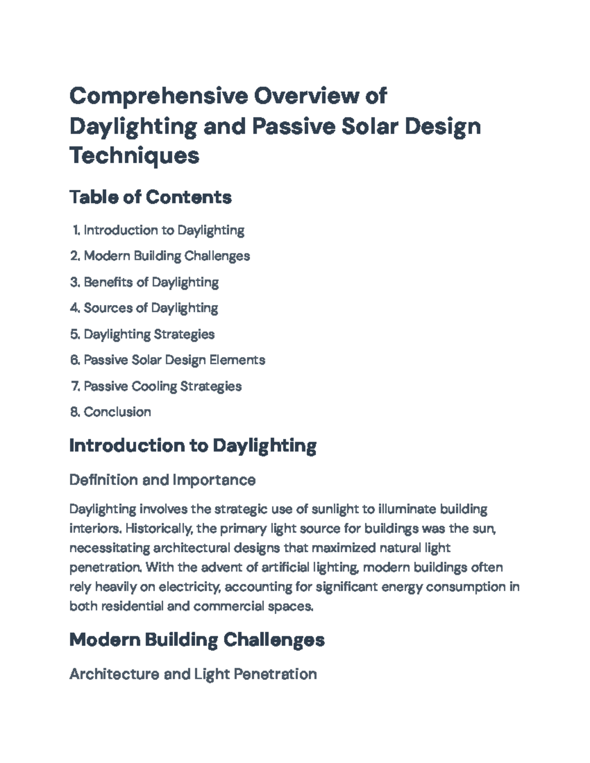 Daylighting & Passive Solar Design Techniques Overview: Strategies ...
