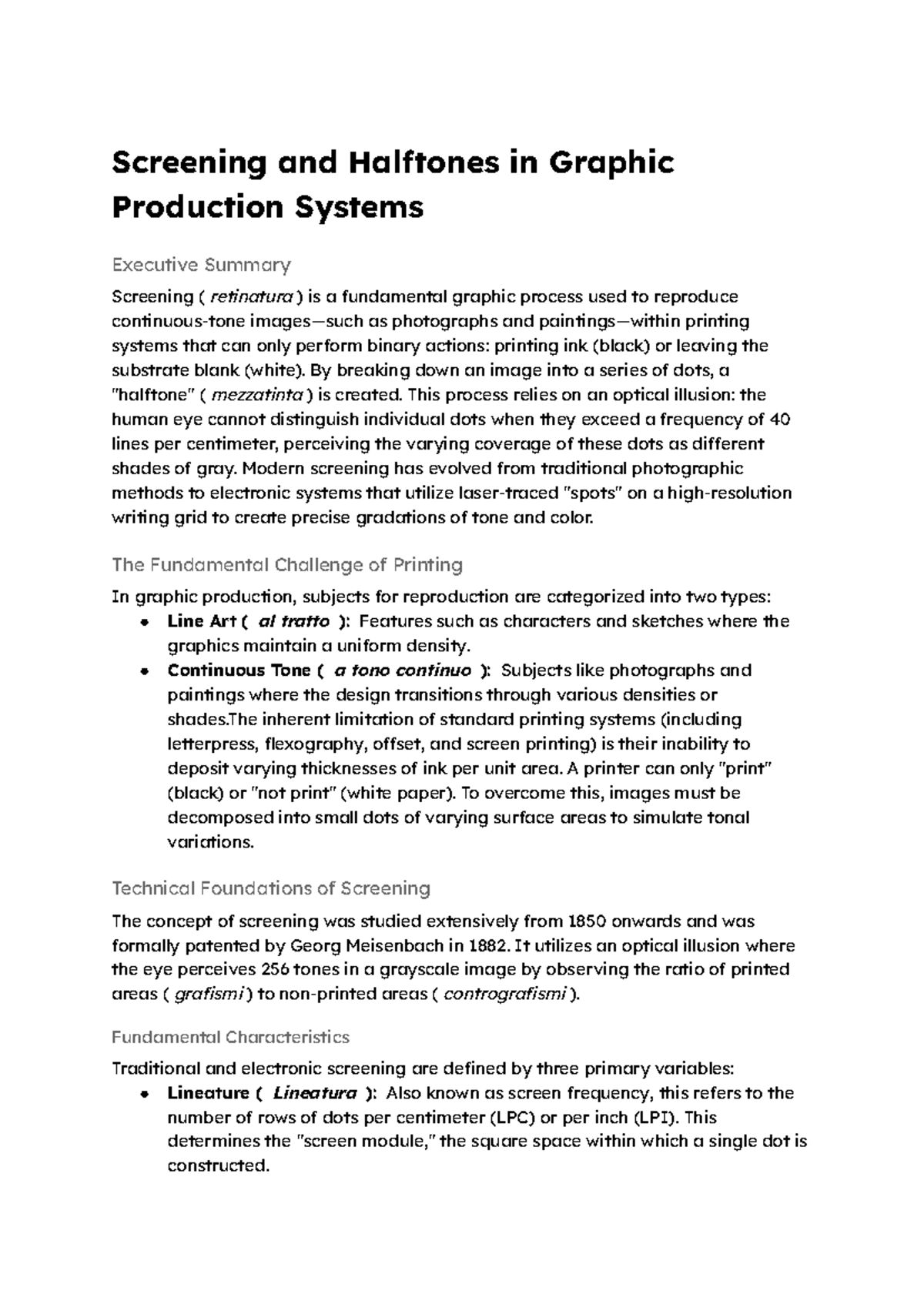 Screening and Halftones in Graphic Production Systems: Exam Prep - Studocu