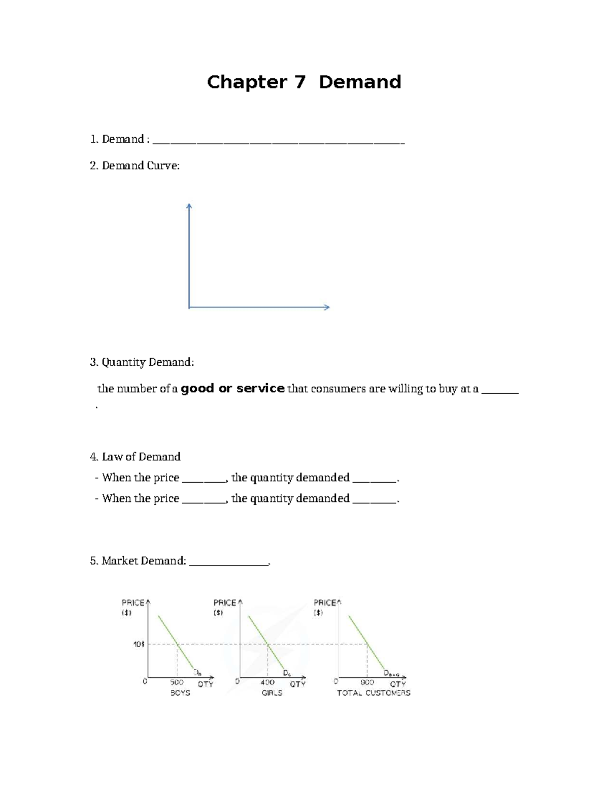 Chapter 7 Demand: Key Concepts and Demand Curve Analysis - Studocu