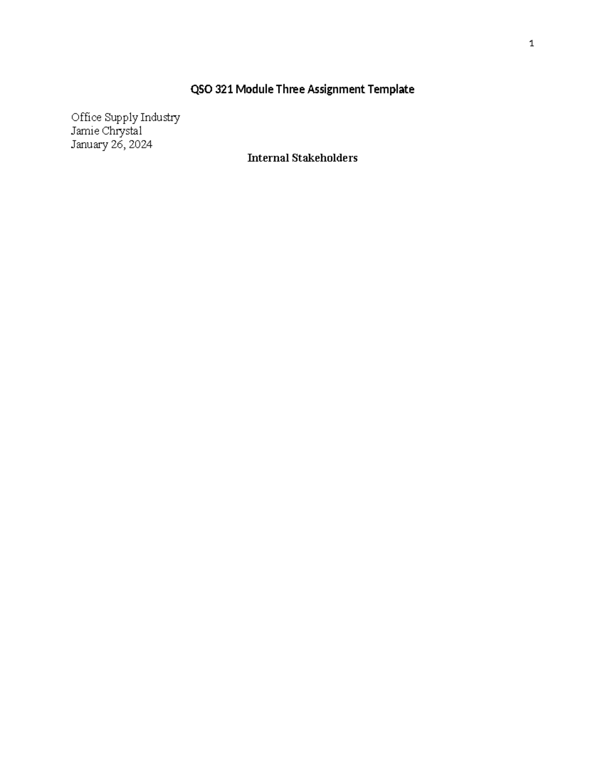QSO 321 Module Three Assignment - Developing and implementing policies ...