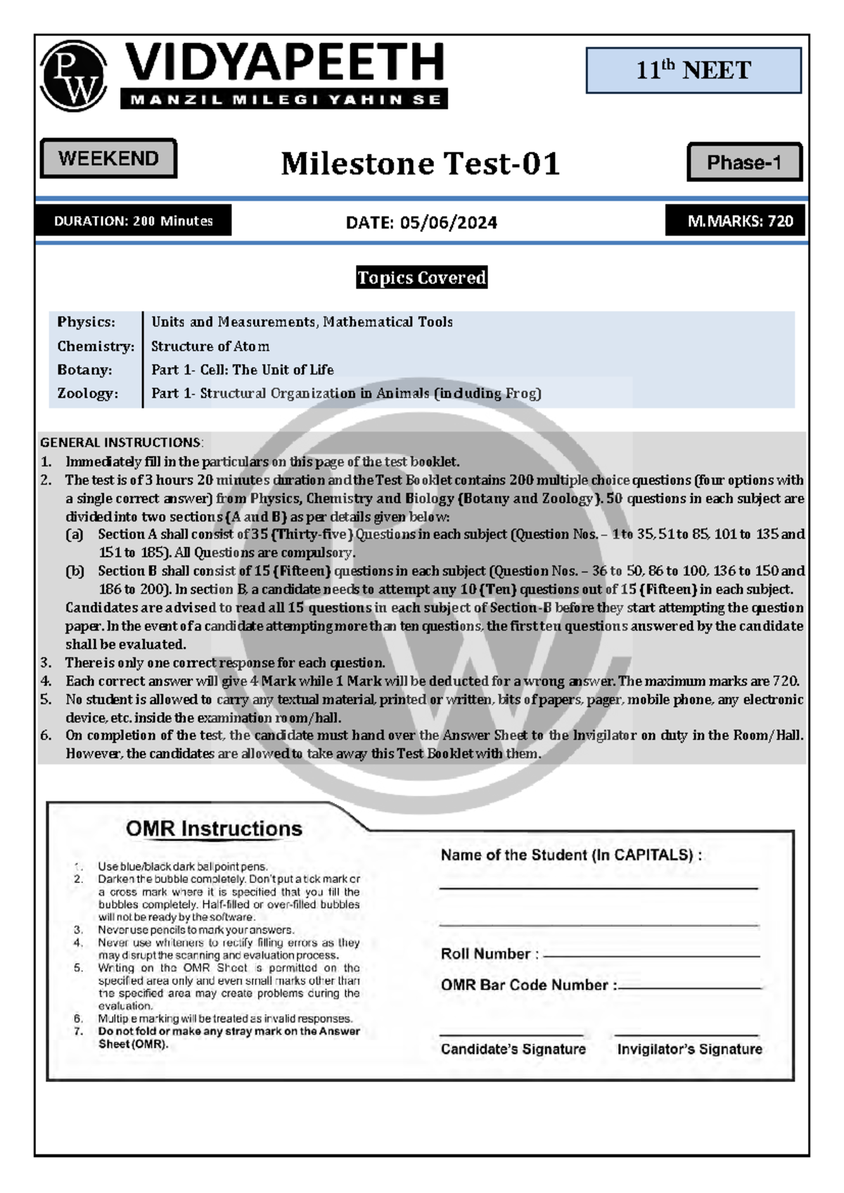 66614 bb47963 db0018ce597b ## TEST Paper - Topics Covered Physics ...