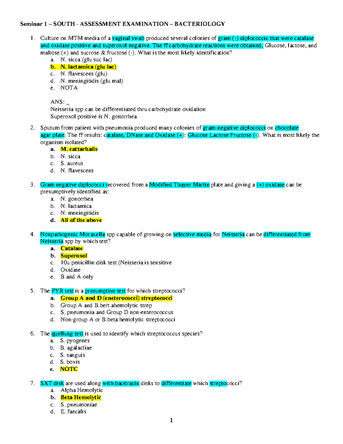 Bacteriology (BIO 101) Review Questions & Answers – Study Guide - Studocu
