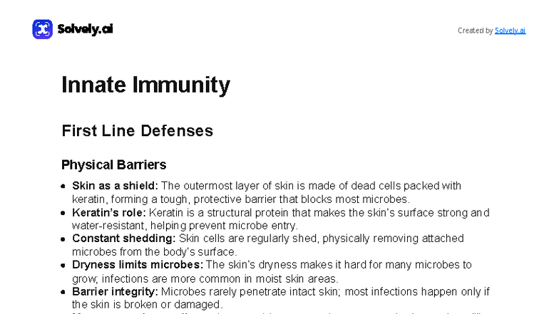 Innate Immunity Overview: First Line Defenses & Second Line Defenses ...