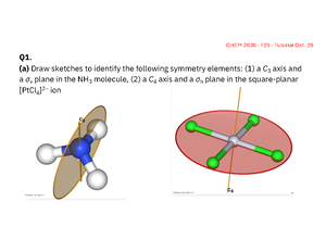 [Solved] List and compare the symmetry elements possessed by NH3 NH2Cl ...