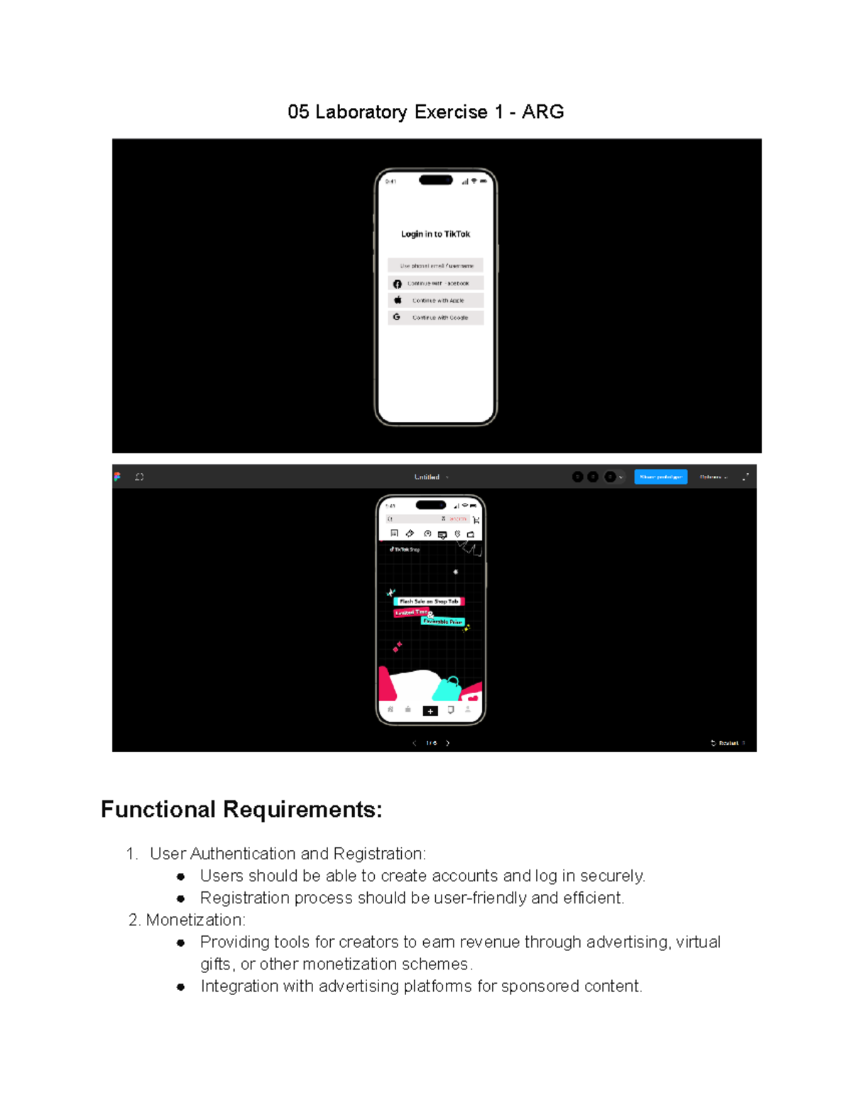 05 Lab Exercise 1 - Functional & Non-Functional Requirements - ARG - Studocu