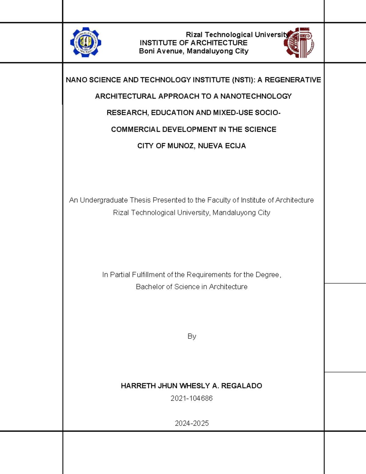 NSTI: Regenerative Architectural Approach for Nanotechnology Research ...