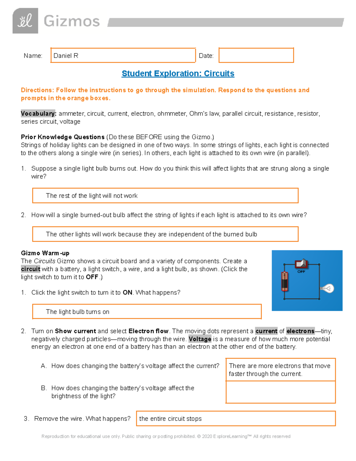 Circuits Exploration (ANSWERS) for Gizmo Simulation - Studocu