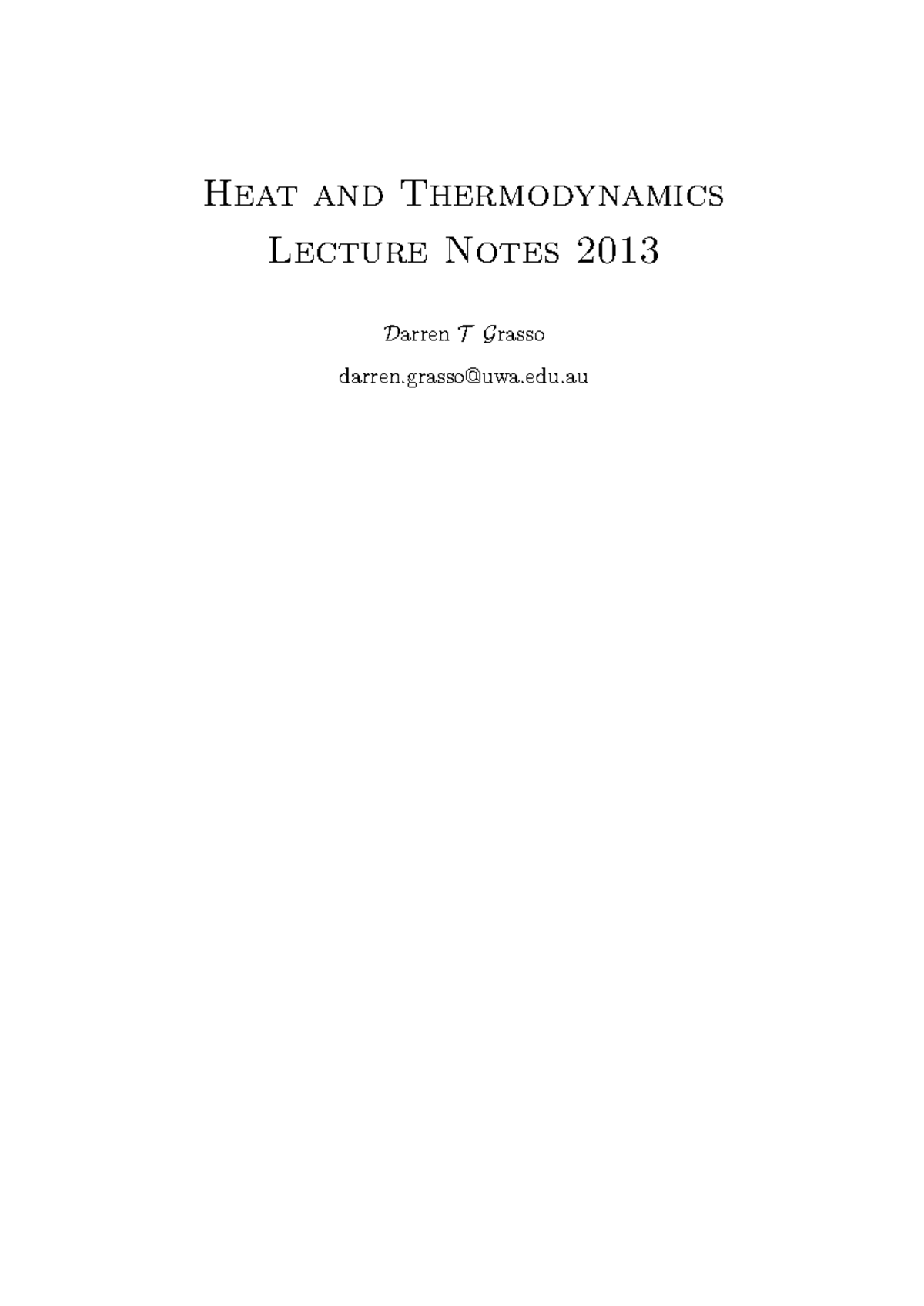 Lecture notes, lecture: heat and thermodynamics - 2013 - Heat and ...