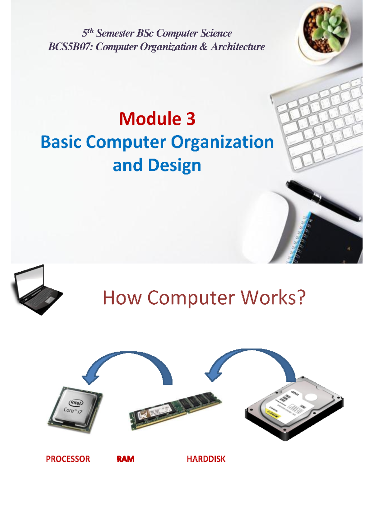 BCS5B07 Module 3 - Computer Organization & Architecture Notes - Studocu