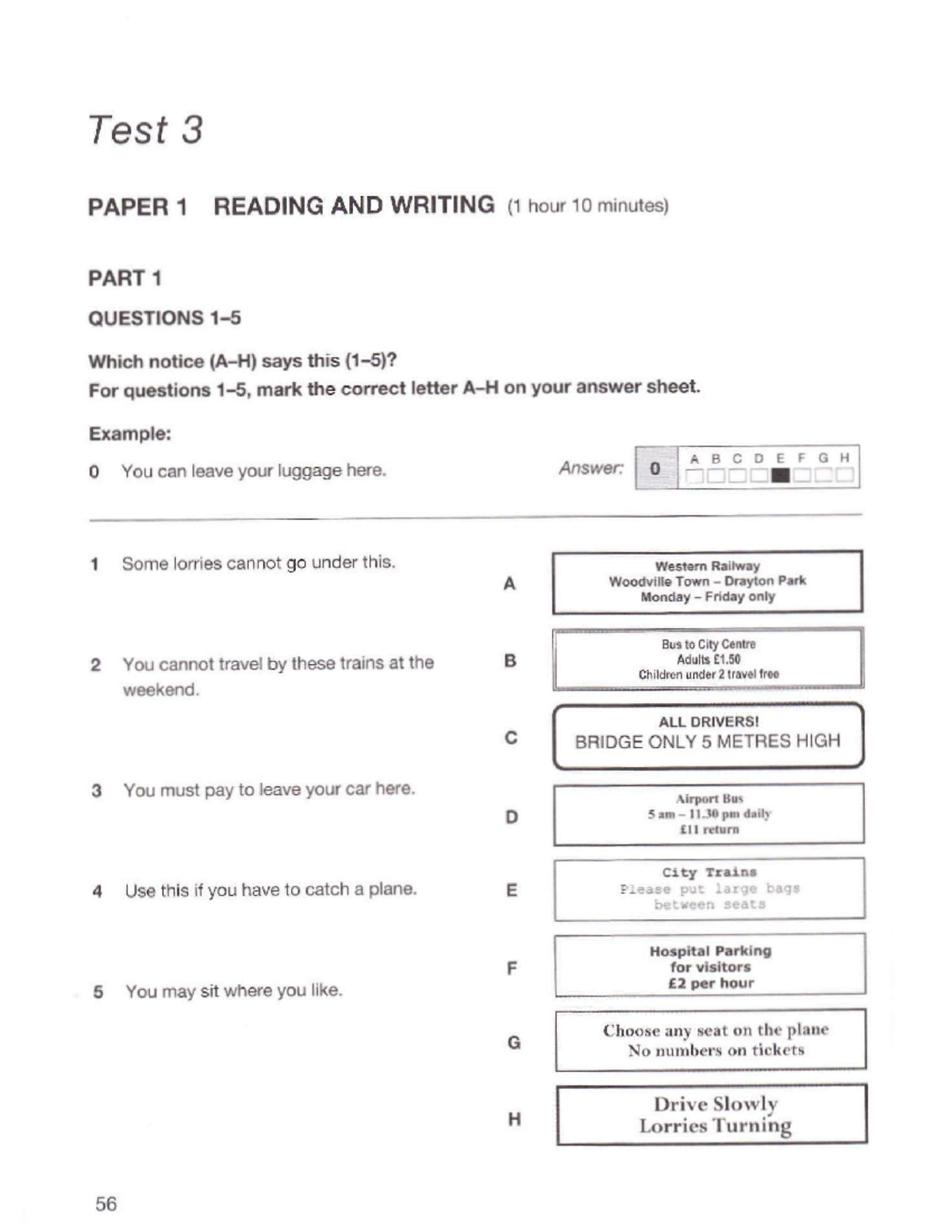 Ket 3 R - Test 3 Reading and Writing Practice - Studocu