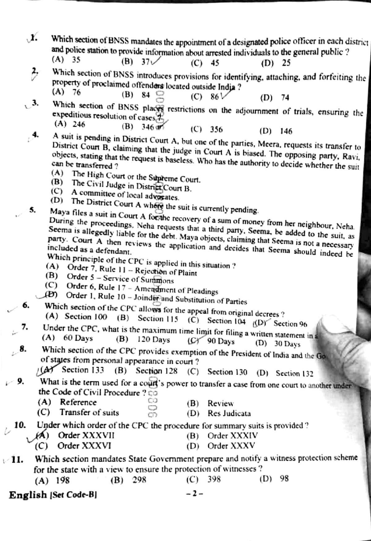 AIBE 19 Law Notes: Key Questions and Answers for 6th Sem - Studocu