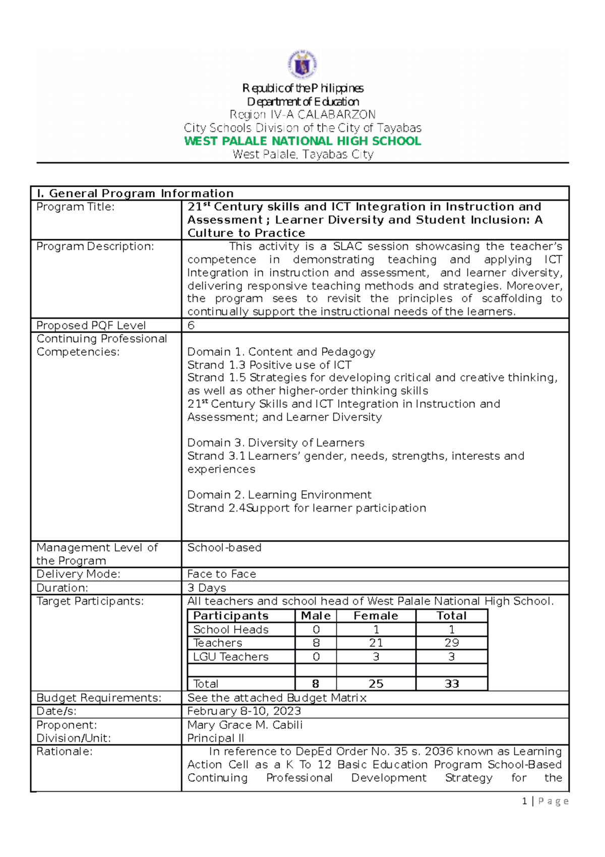 SLAC- Inset-2023-Revised-2.0 - I. General Program Information Program ...