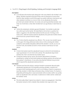 D091 Task 3 - Formative Assessment Strategies and Student Outcomes - Studocu