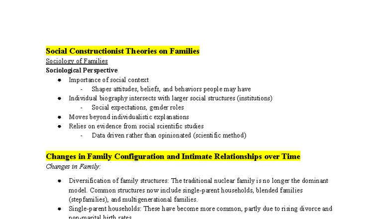 Sociological Perspectives on Family Structures and Dynamics (SOC 101 ...