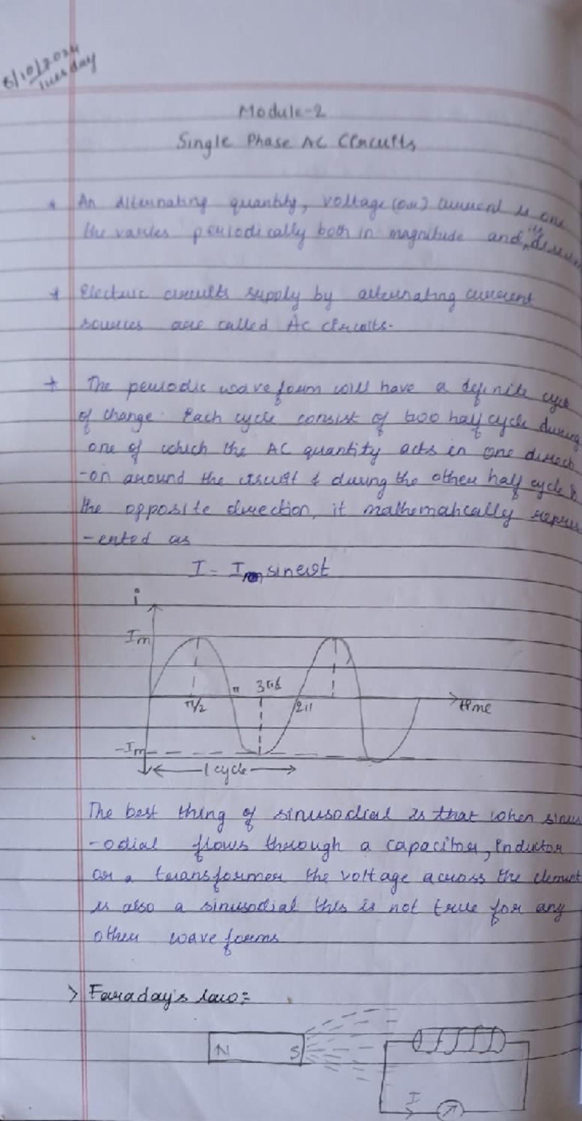 EE Module 2 Single phase AC Circiits - Single Phase AC cercuits An ...