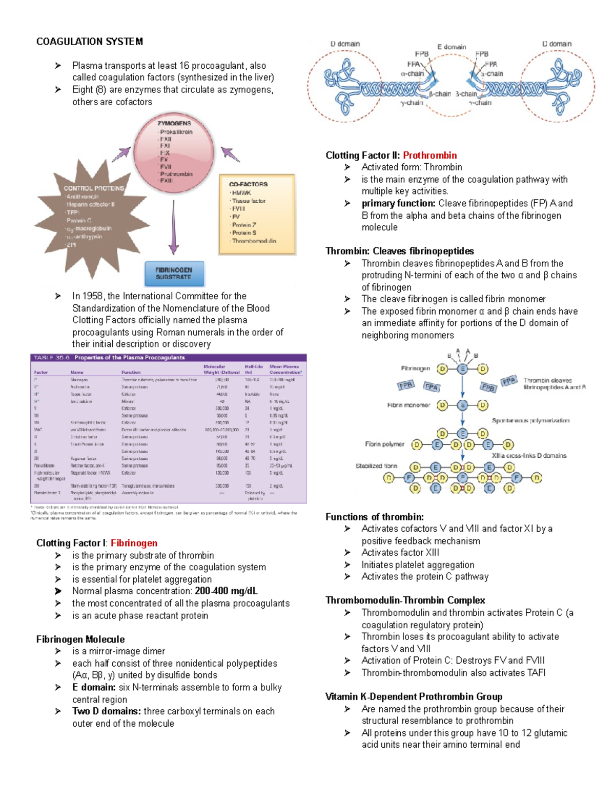 Coagulation System Overview: Factors, Pathways, and Diagnostics - Studocu