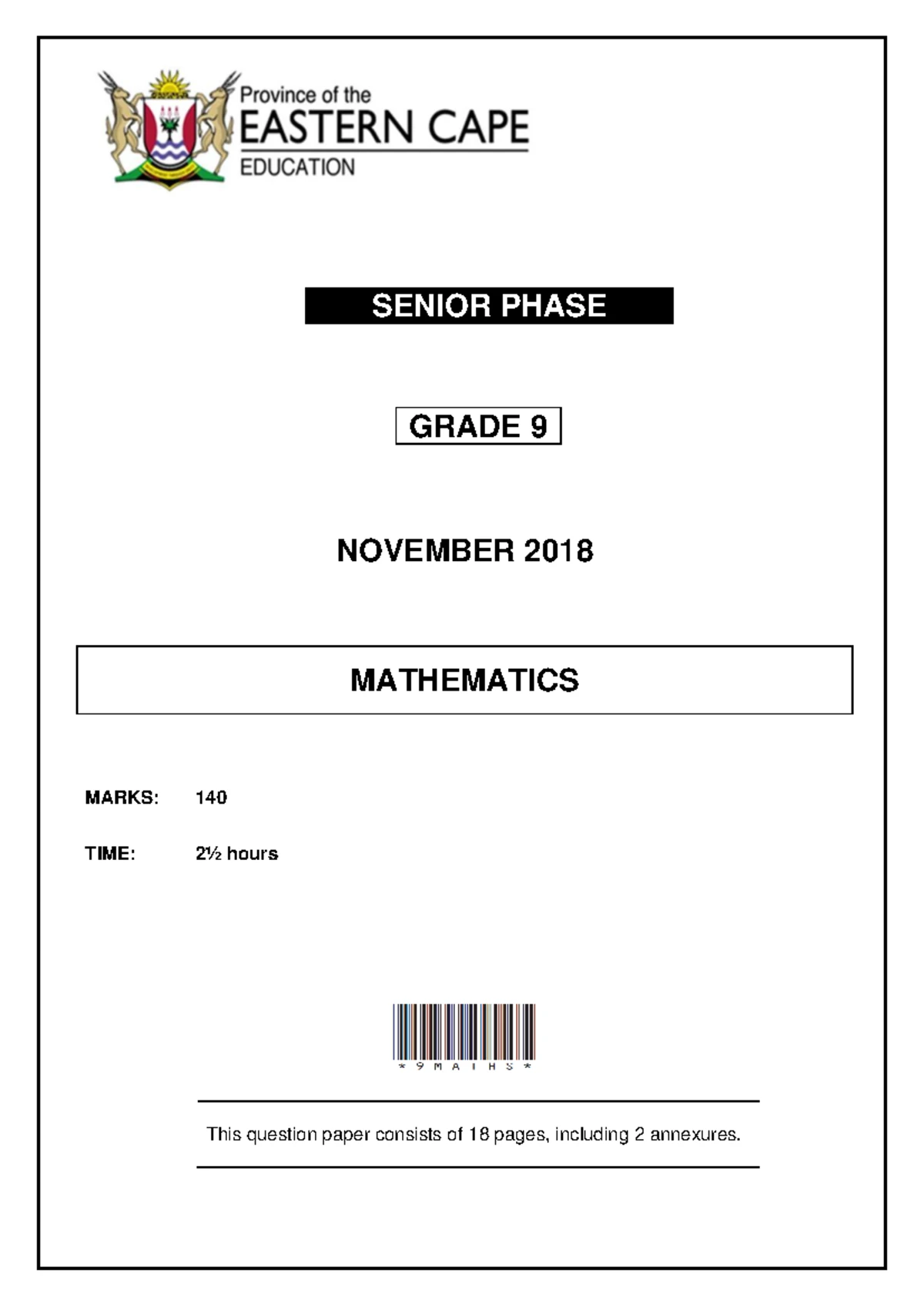 Grade 9 Mathematics June 2024 Exam - Revision Notes - Studocu