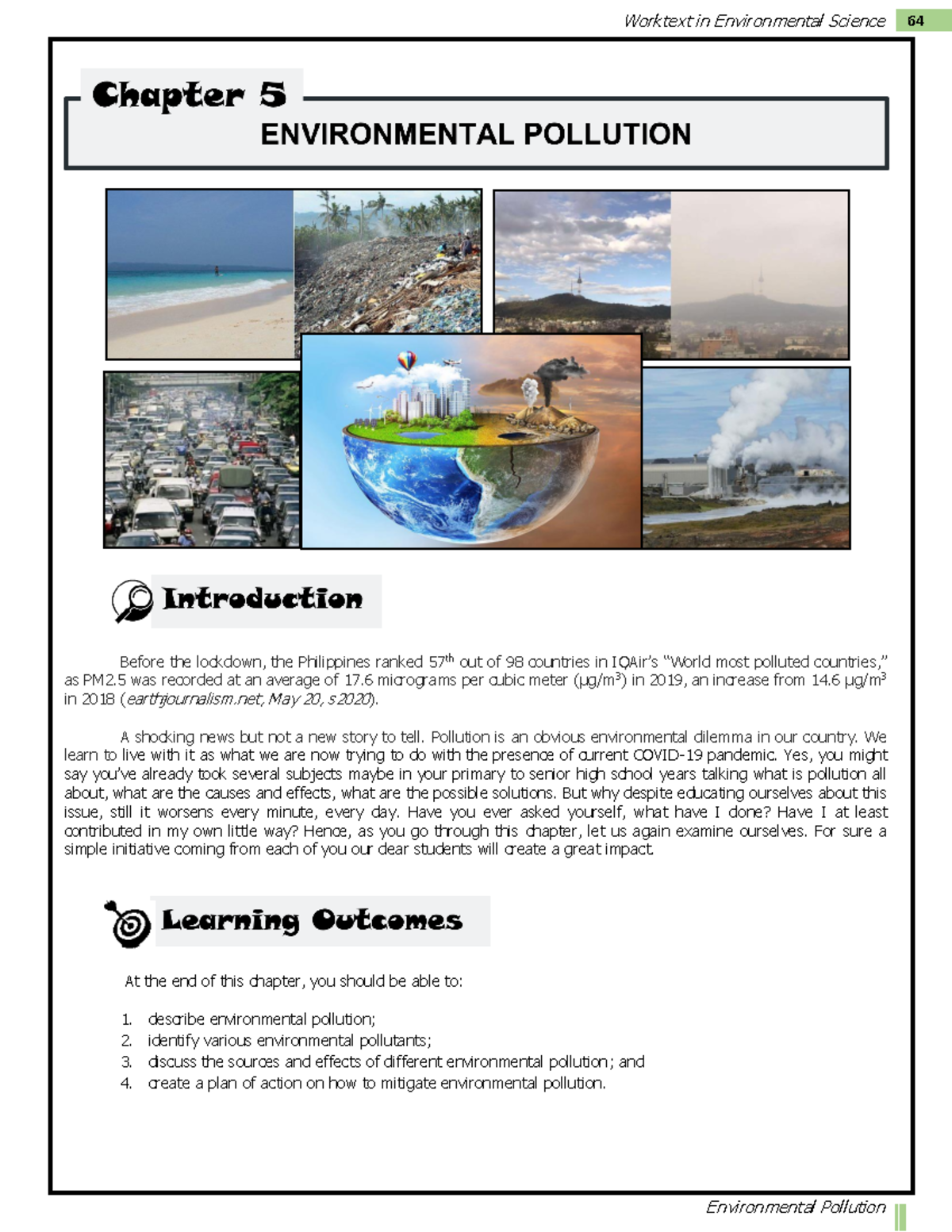 Appendix K Chapter 5 Environmental Pollution - Before the lockdown, the ...
