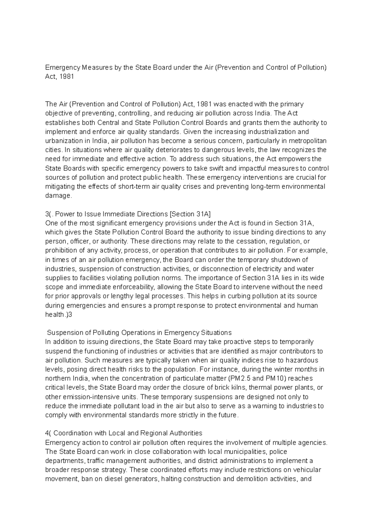 Emergency Measures Under the Air (Prevention and Control of Pollution ...