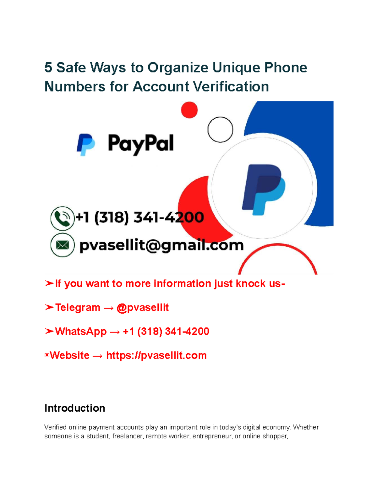 5 Essential Tips for Organizing Phone Numbers for Account Verification ...