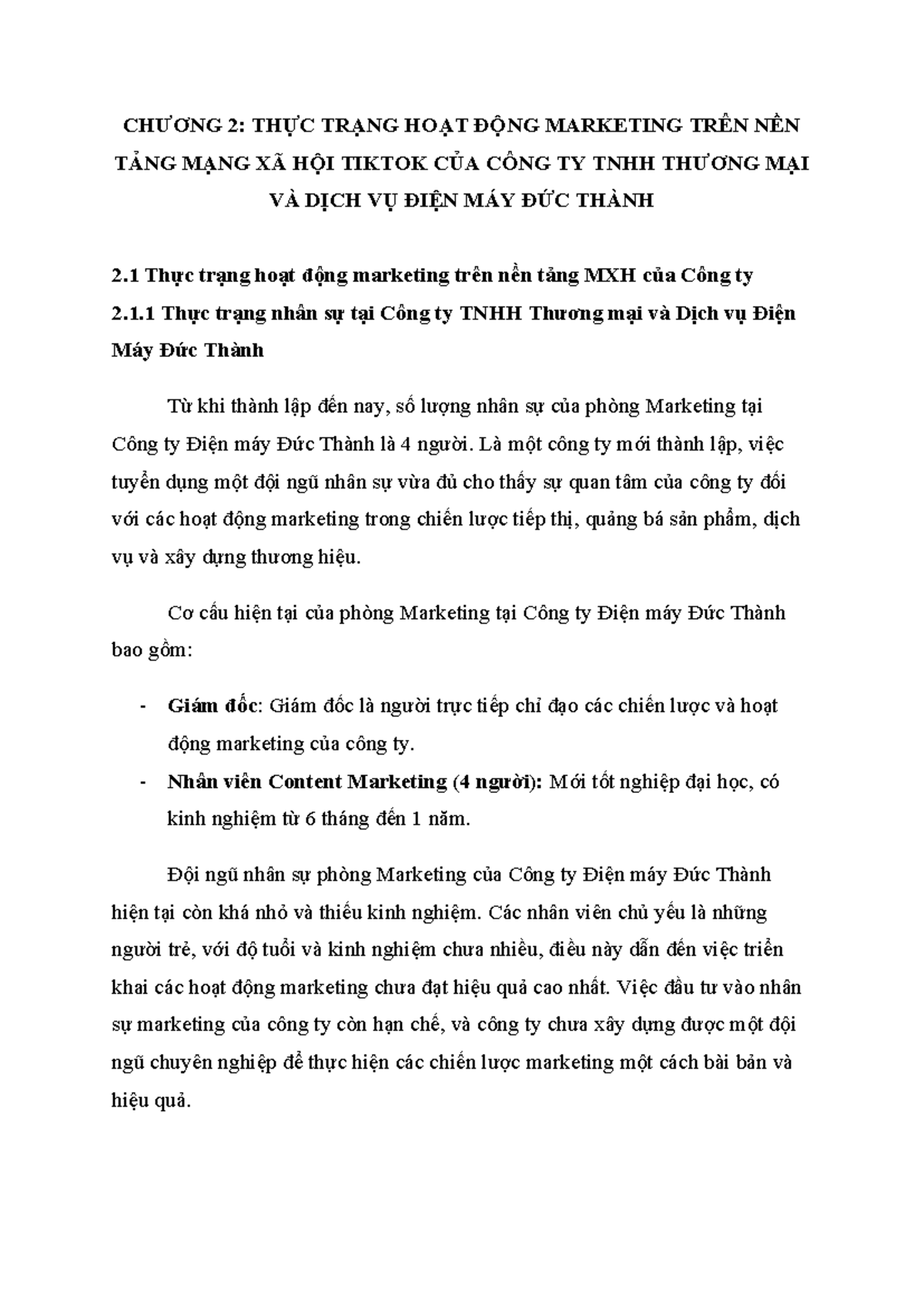 ĐỀ TÀI GIẢI PHÁP HOÀN THIỆN HOẠT ĐỘNG MARKETING TIKTOK CỦA CÔNG TY ĐIỆN ...