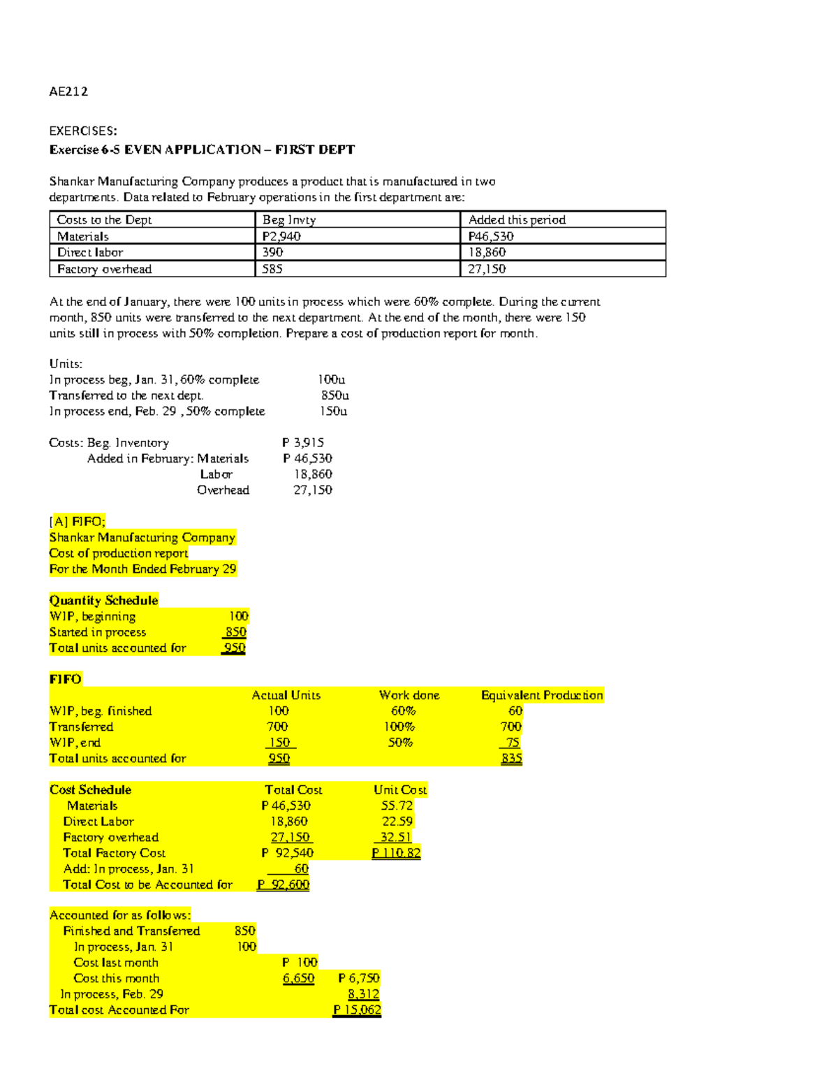 514030213 Ae 211 Module 6 Exercise 6 5 to 6 9 - AE EXERCISES: Exercise ...