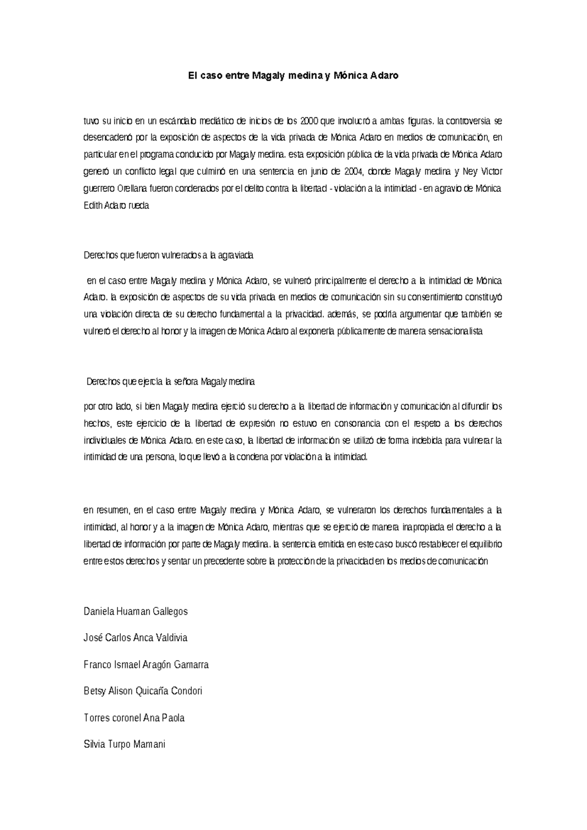 El caso entre Magaly medina y Mónica Adaro - la controversia se ...