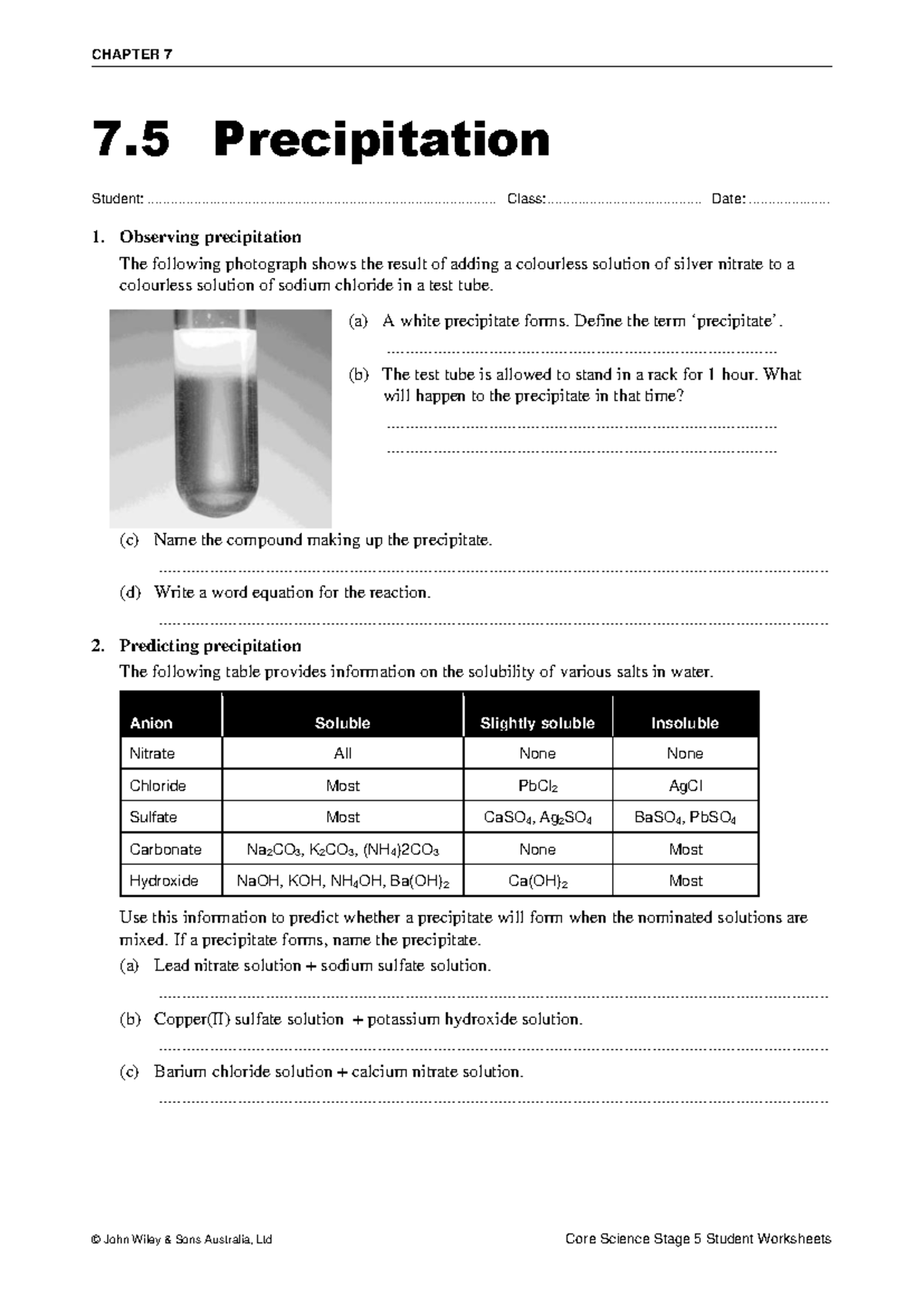 WS - Precipitation Science Worksheet - Chapter 7 Exploration - Studocu