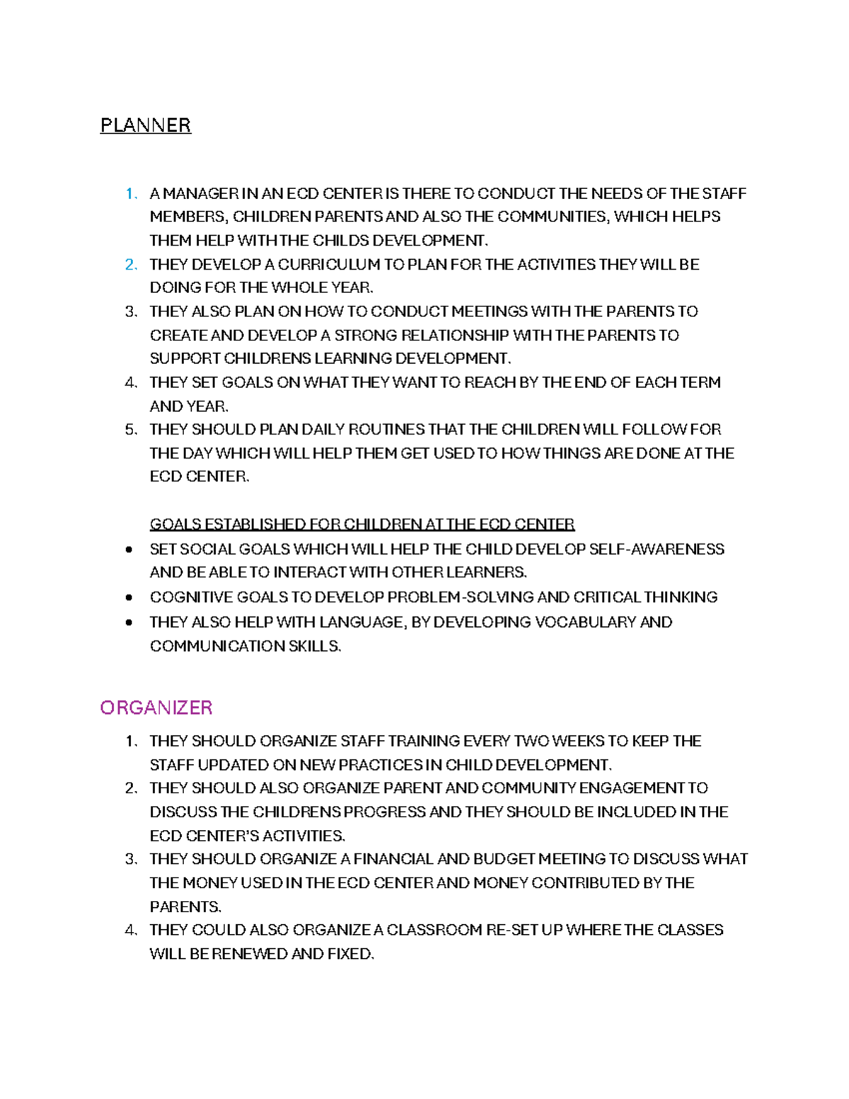 ECD 101: Planner for Effective Management in Early Childhood ...