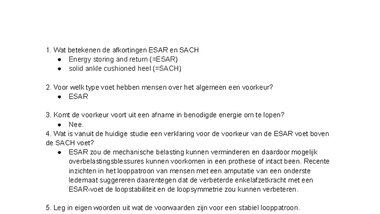 ESAR vs SACH: Voorkeur en Stabiliteit bij Amputatieonderzoek - Studeersnel