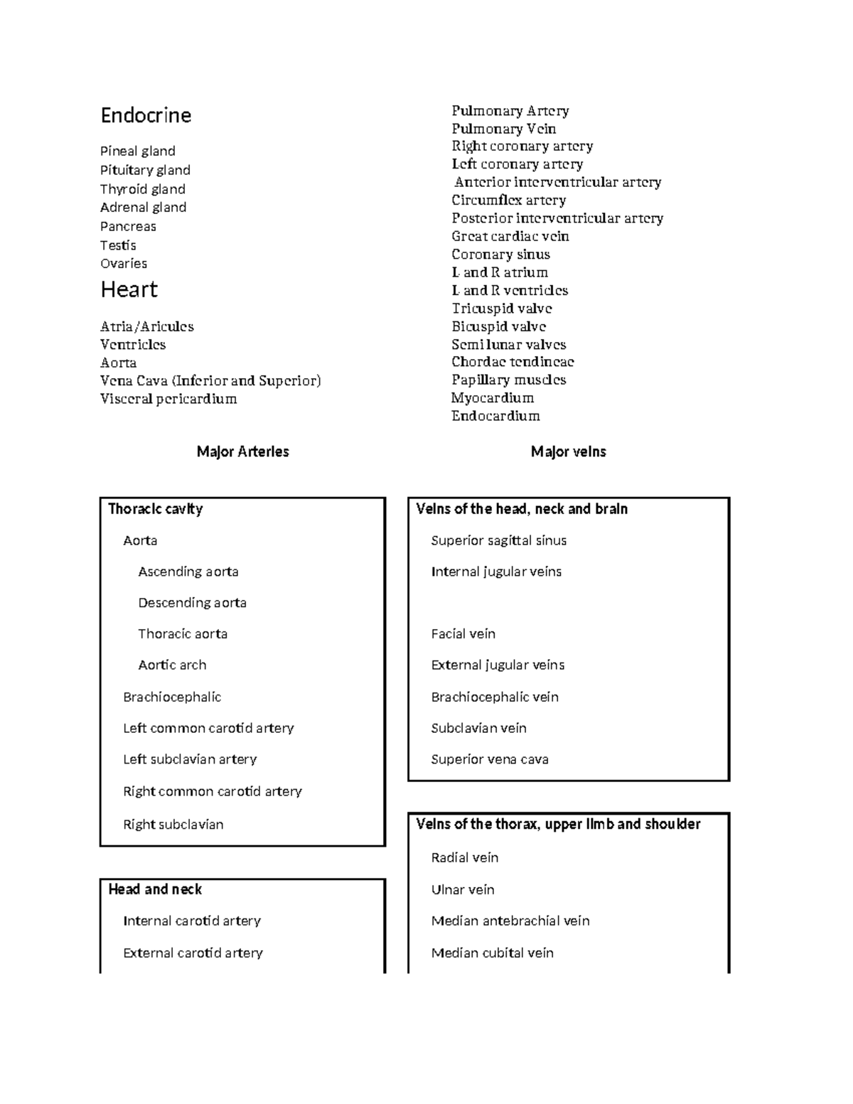 Human Anatomy: Major Endocrine Glands & Circulatory System Structures ...