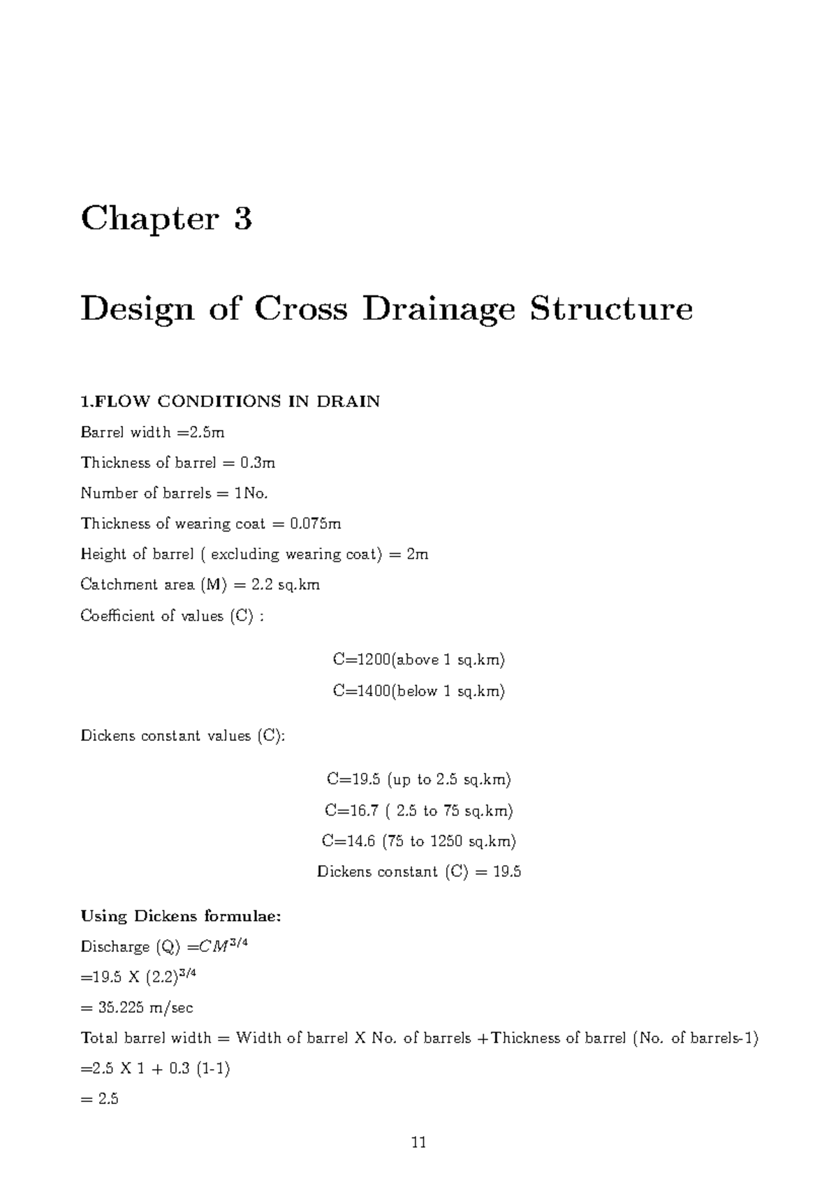 2020-21-CE Chapter 3: Design of Cross Drainage Structures - Studocu