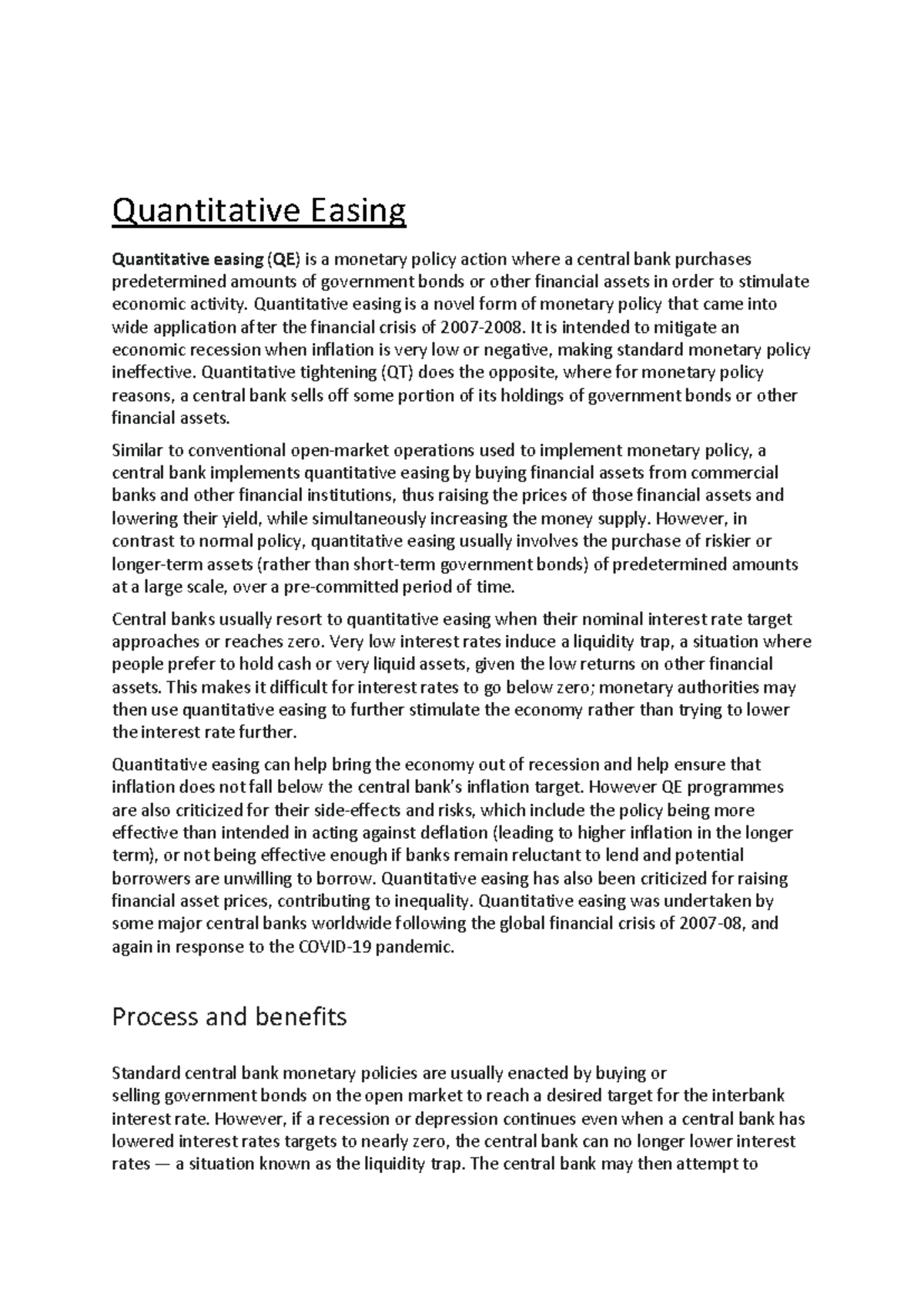 Quantitative Easing Its Lecture Quantitative Easing Quantitative 5721