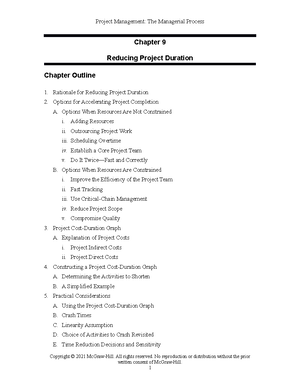 Larson PM 8e CH11 IM - Chapter 11 Managing Project Teams Outline The Five-Stage Team Development ...