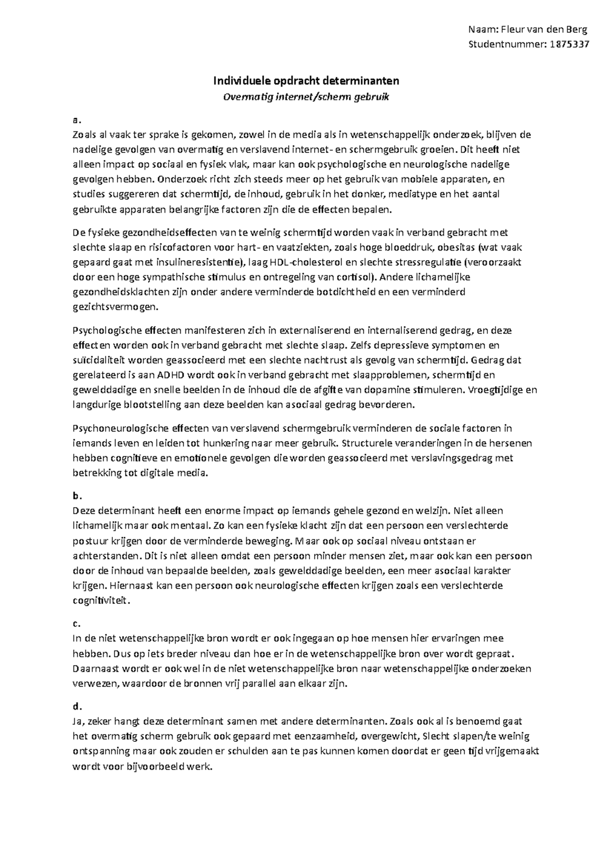 Individuele Opdracht: Determinanten van Overmatig Schermgebruik OZM ...