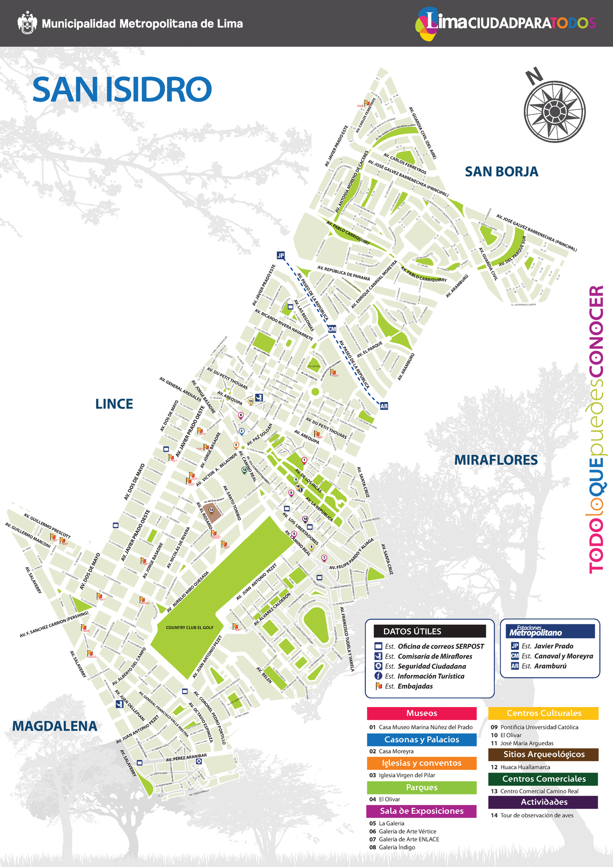 Mapa de San Isidro: Límites del Distrito y Puntos de Interés - Studocu