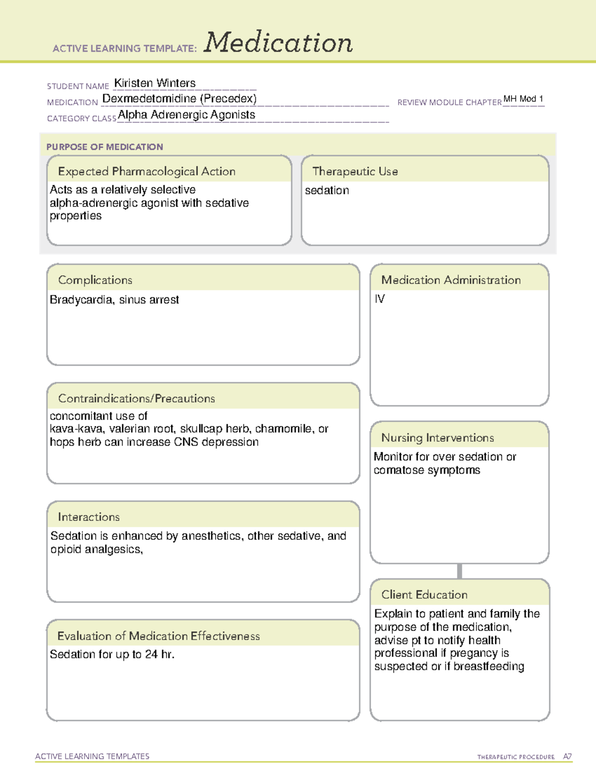 Active Learning Template: Alpha Adrenergic Agonists - Therapeutic ...