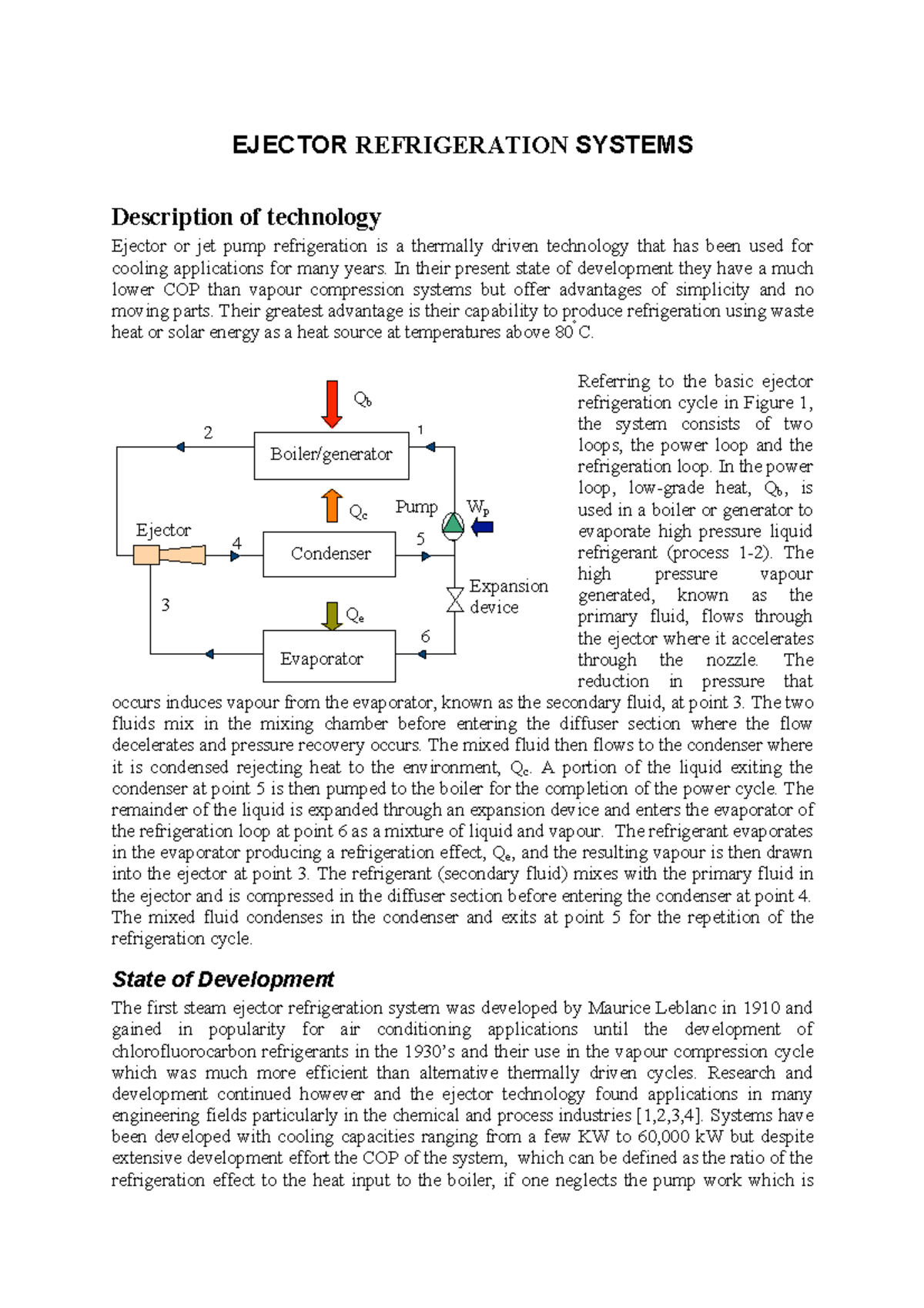 EJECTOR REFRIGERATION SYSTEMS: Technology Overview and Applications ...