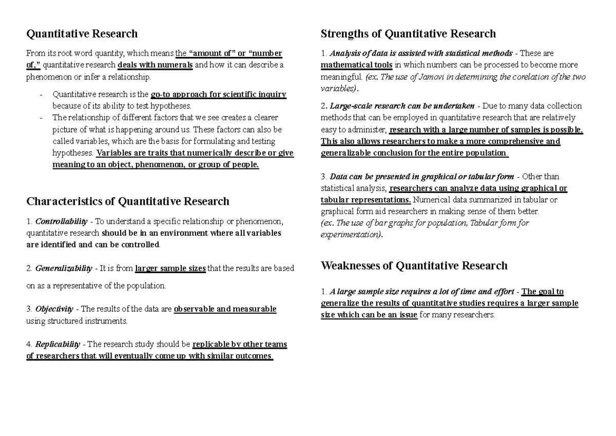 PR Reviewer - Quantitative Research From its root word quantity, which means the “amount of” or ...