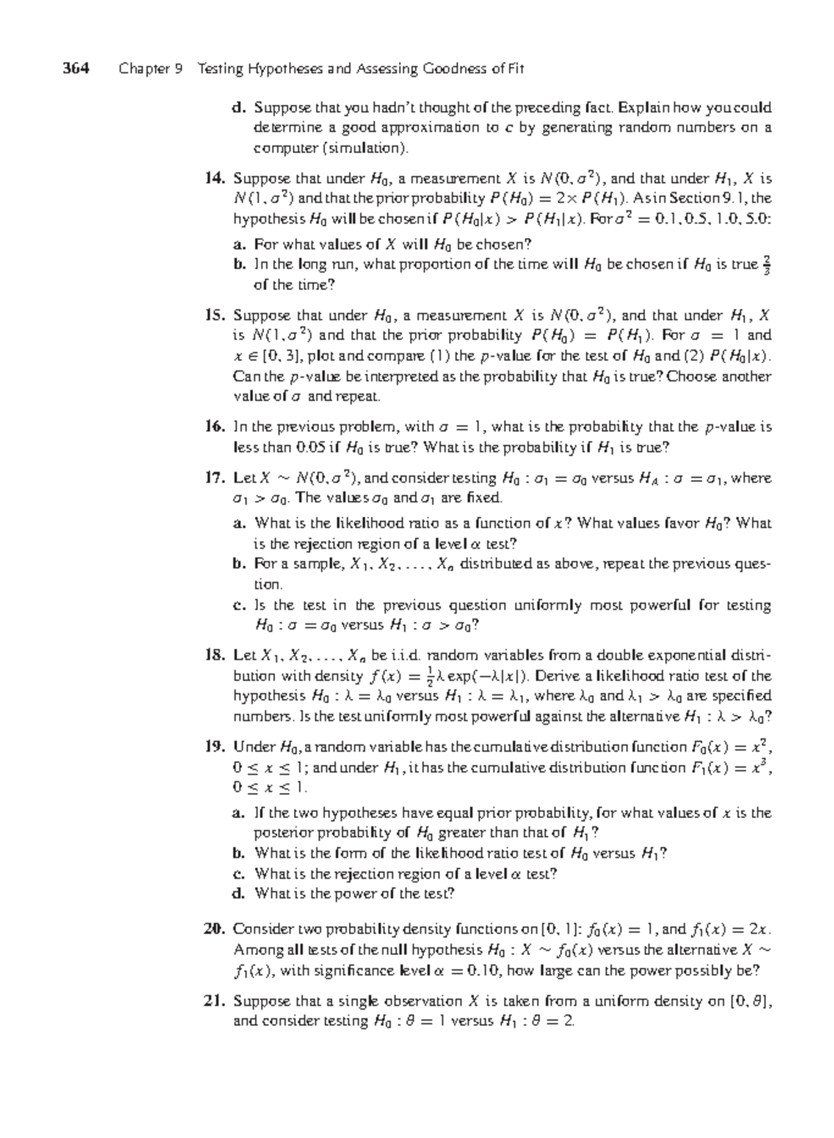 364 Chapter 9: Hypothesis Testing & Goodness of Fit Analysis - Studocu