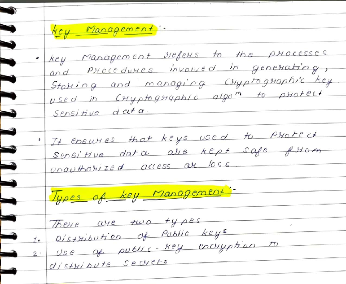 Cryptography Unit 4: Key Management and X.509 Certificates - Studocu