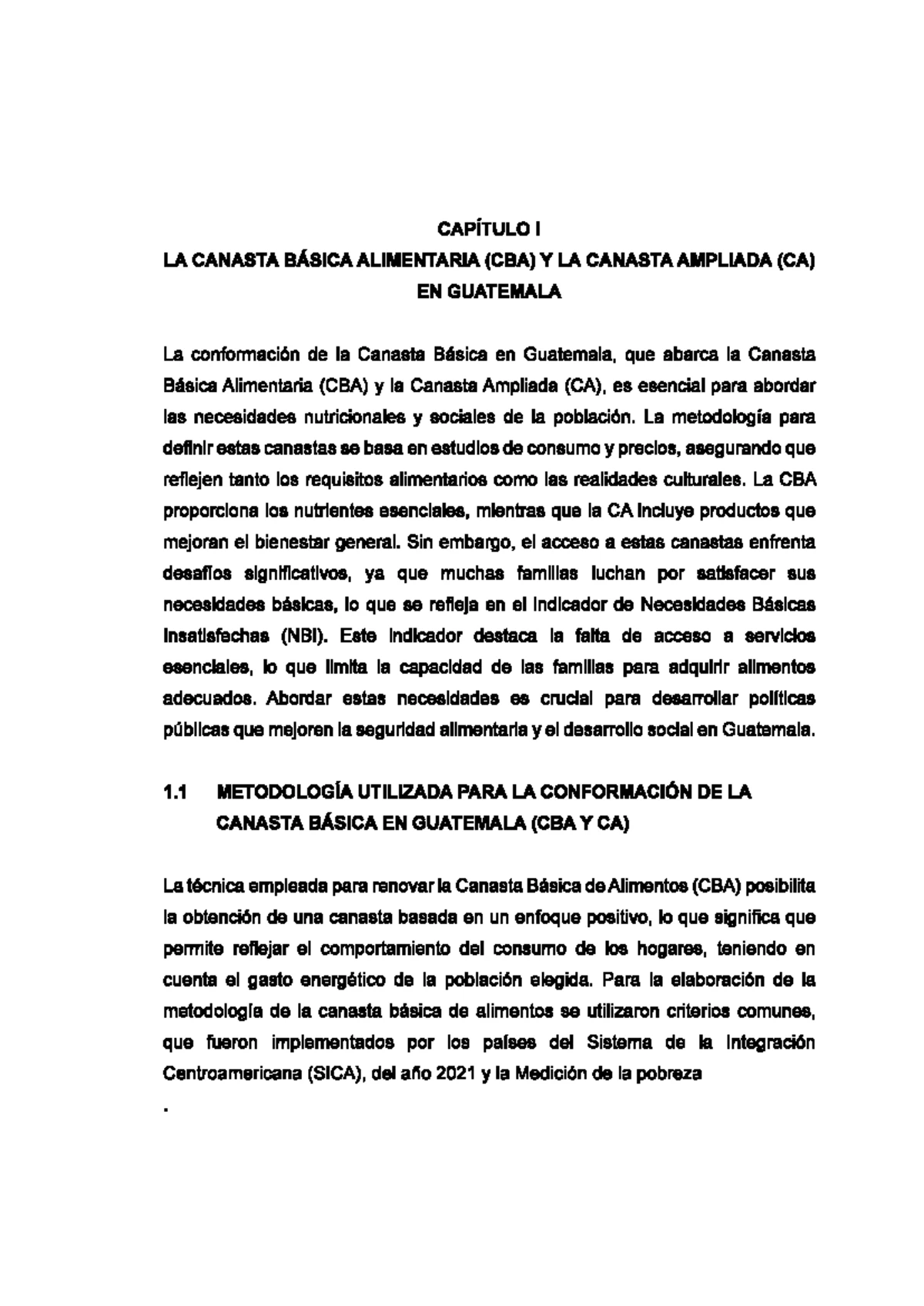 Metodología para la Renovación de la Canasta Básica de Alimentos (CBA ...