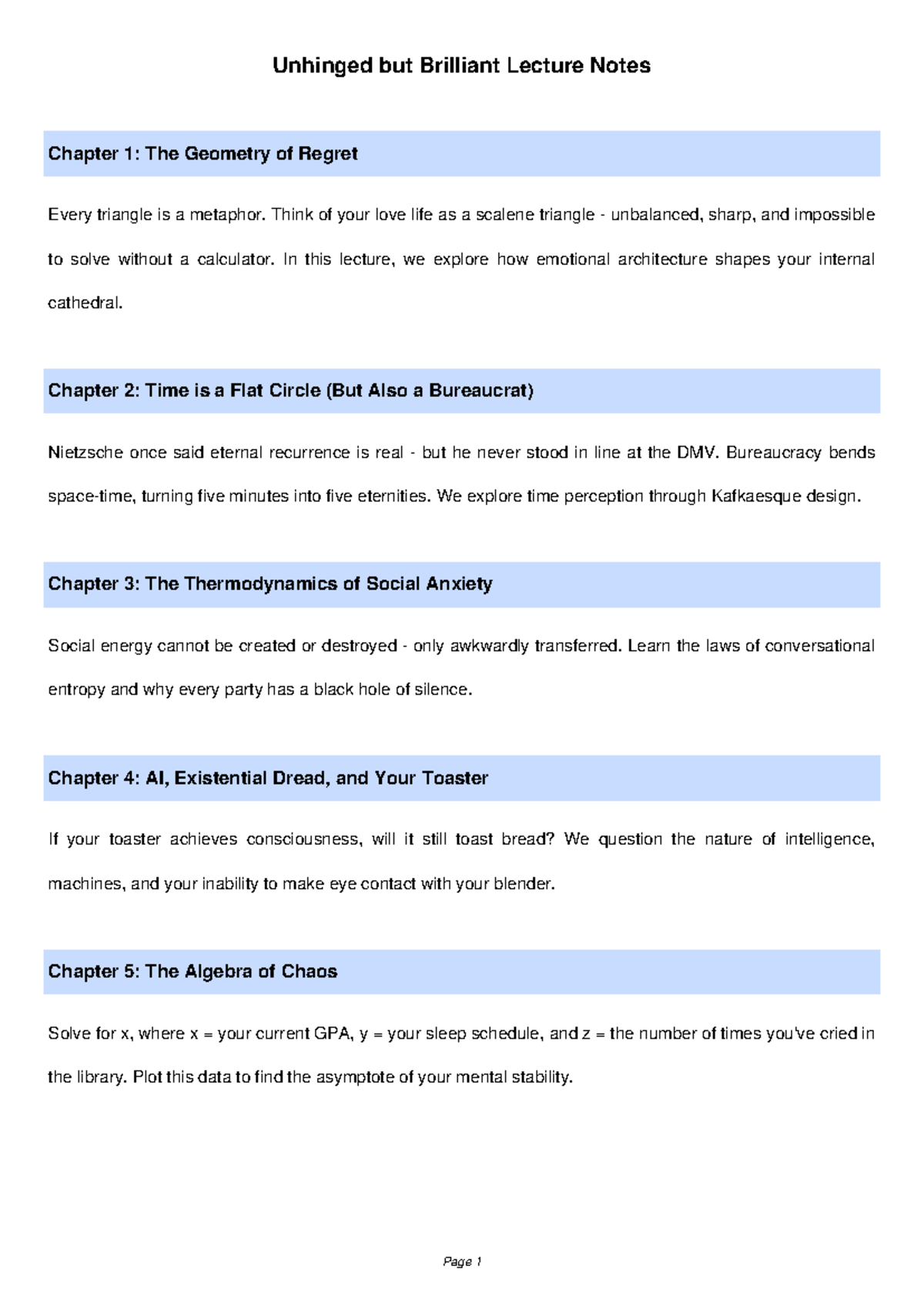 Unhinged but brilliant lecture notes: The geometry of regret and more ...