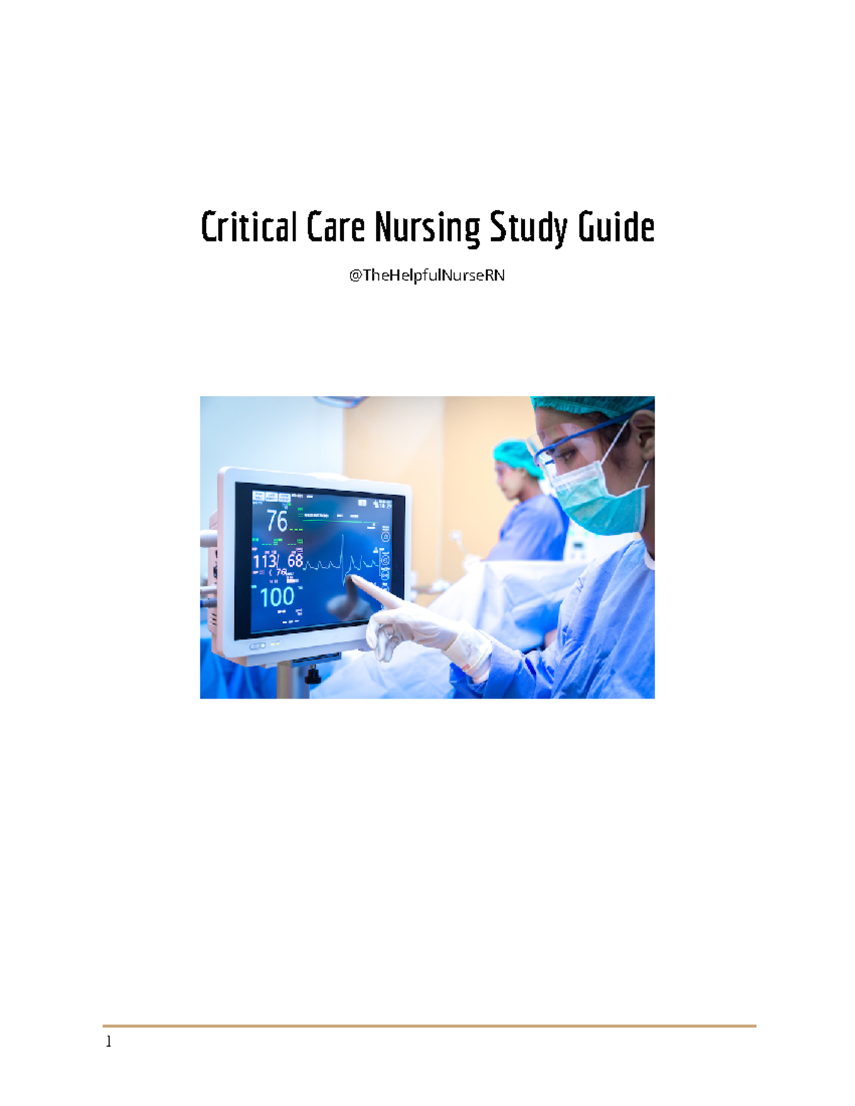 Criticalcarenursingstudyguide - Critical Care Nursing Study Guide ...
