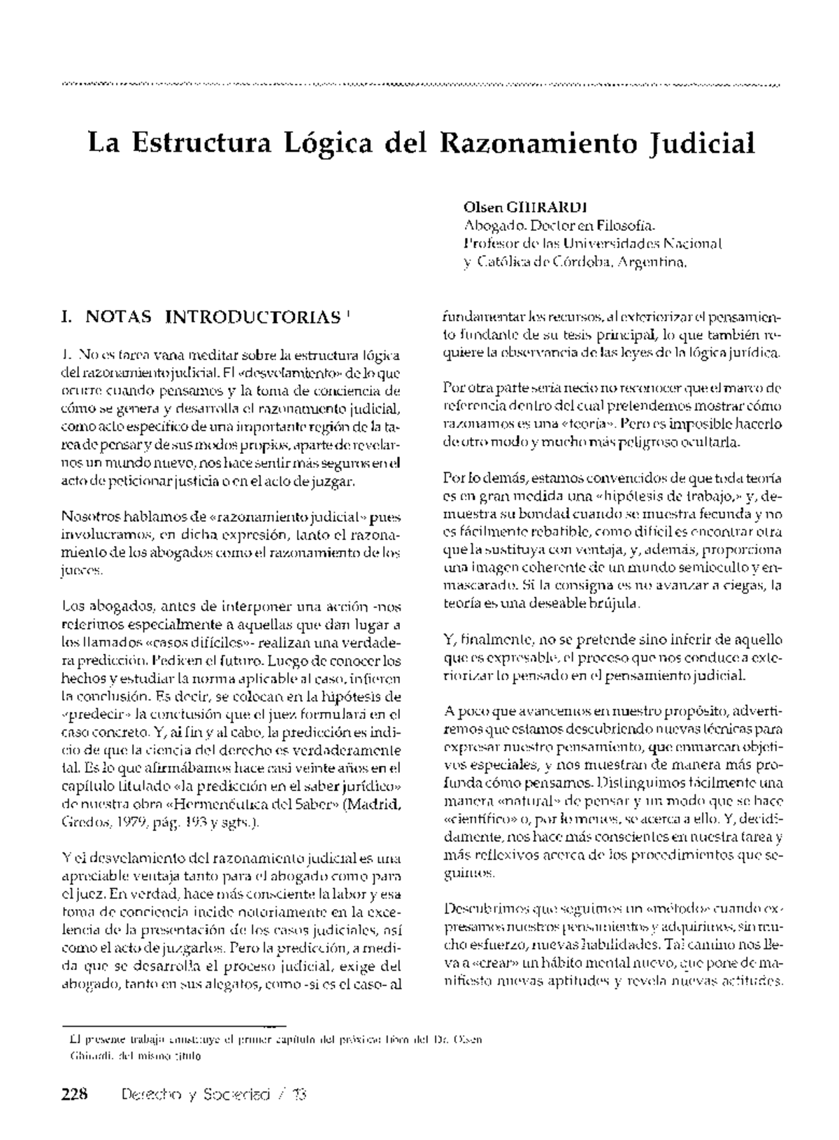 La Estructura Lógica del Razonamiento Judicial - Dr. Olsen Ghirardi ...