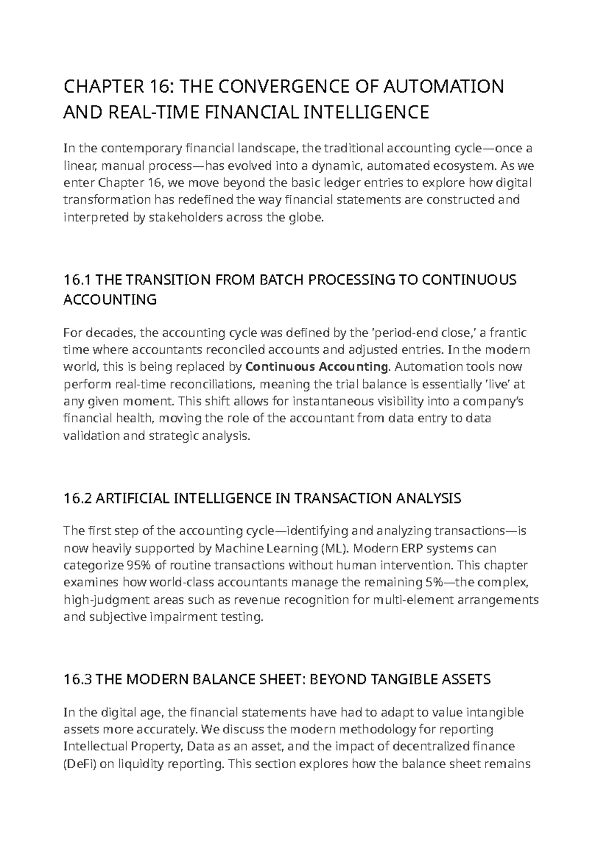 CH16: Automation & Financial Intelligence in Accounting - Studocu