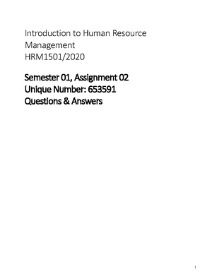 SUS1501 assignments-2-8 - SUS1501 Assignments 2- Assignment two ...