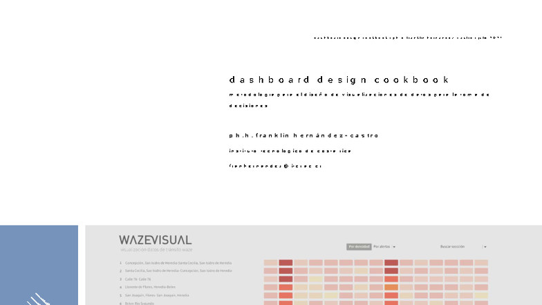 Dashboard Design Cookbook: Metodología y Visualización de Datos (TEC ...